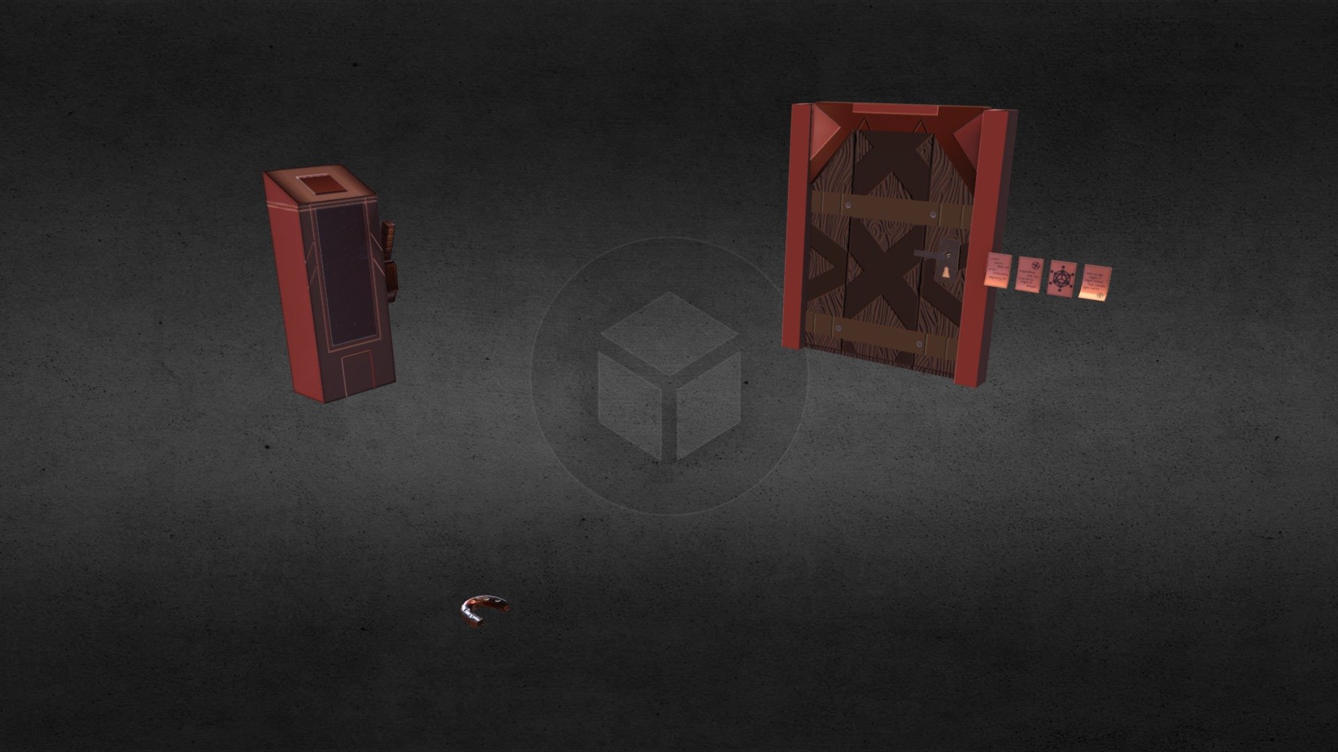 door and assets - 3D model by Paola Antunes (@8278) [2254edd] - Sketchfab
