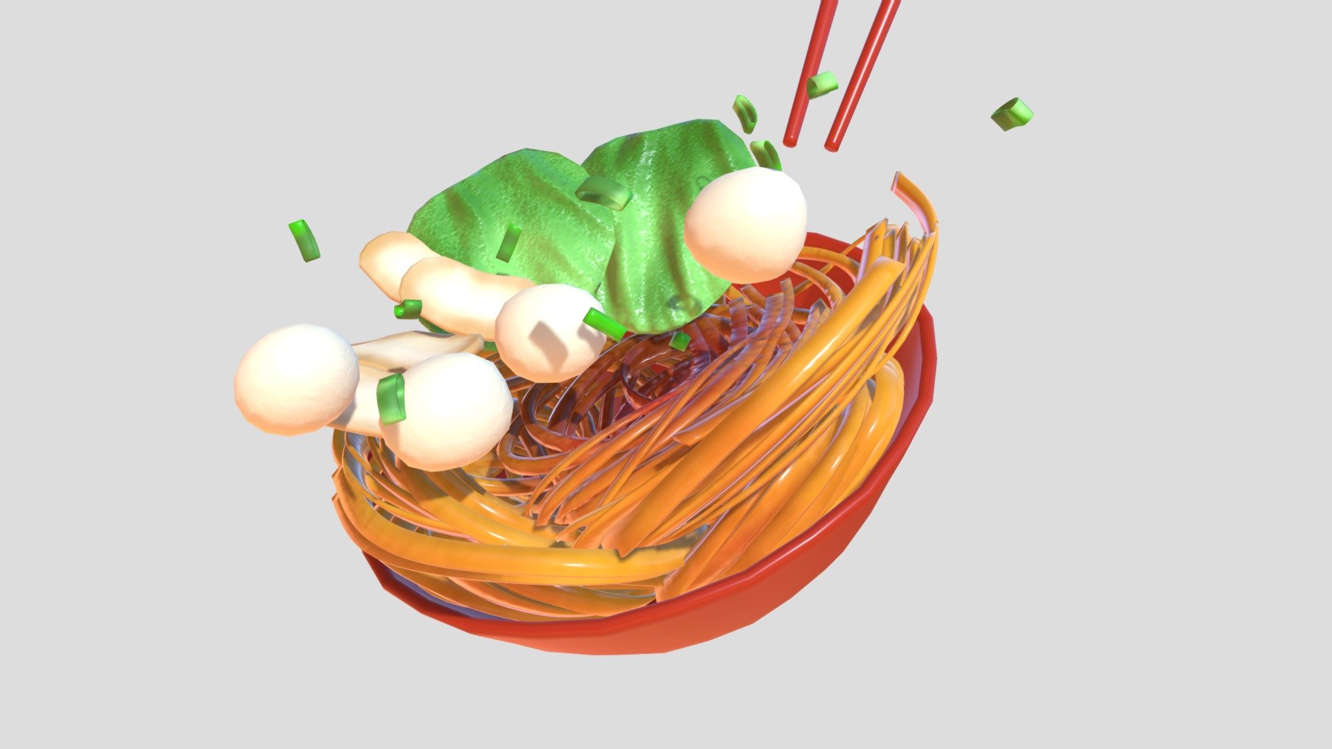 Fishball Noodles - 3D model by STB-TC [22557e8] - Sketchfab