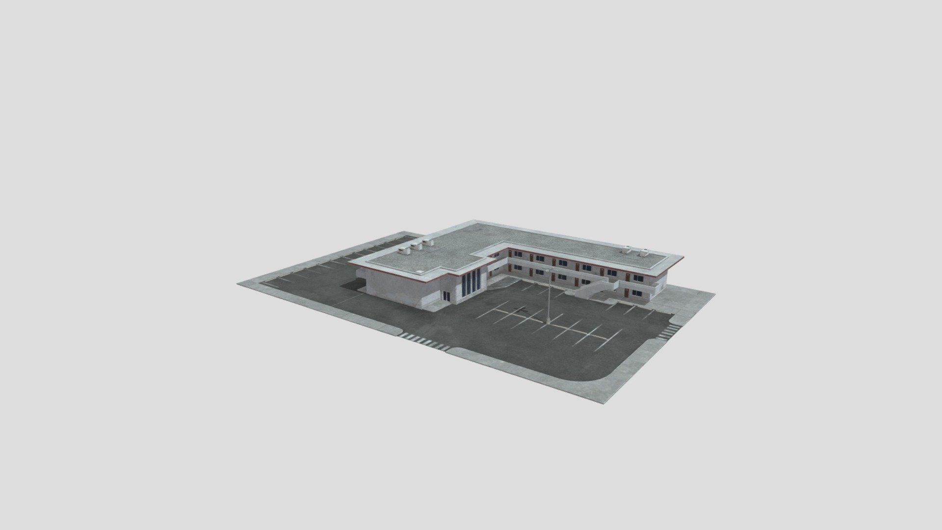 Retro Motel Scene with 4K Textures Low-poly - Buy Royalty Free 3D model ...