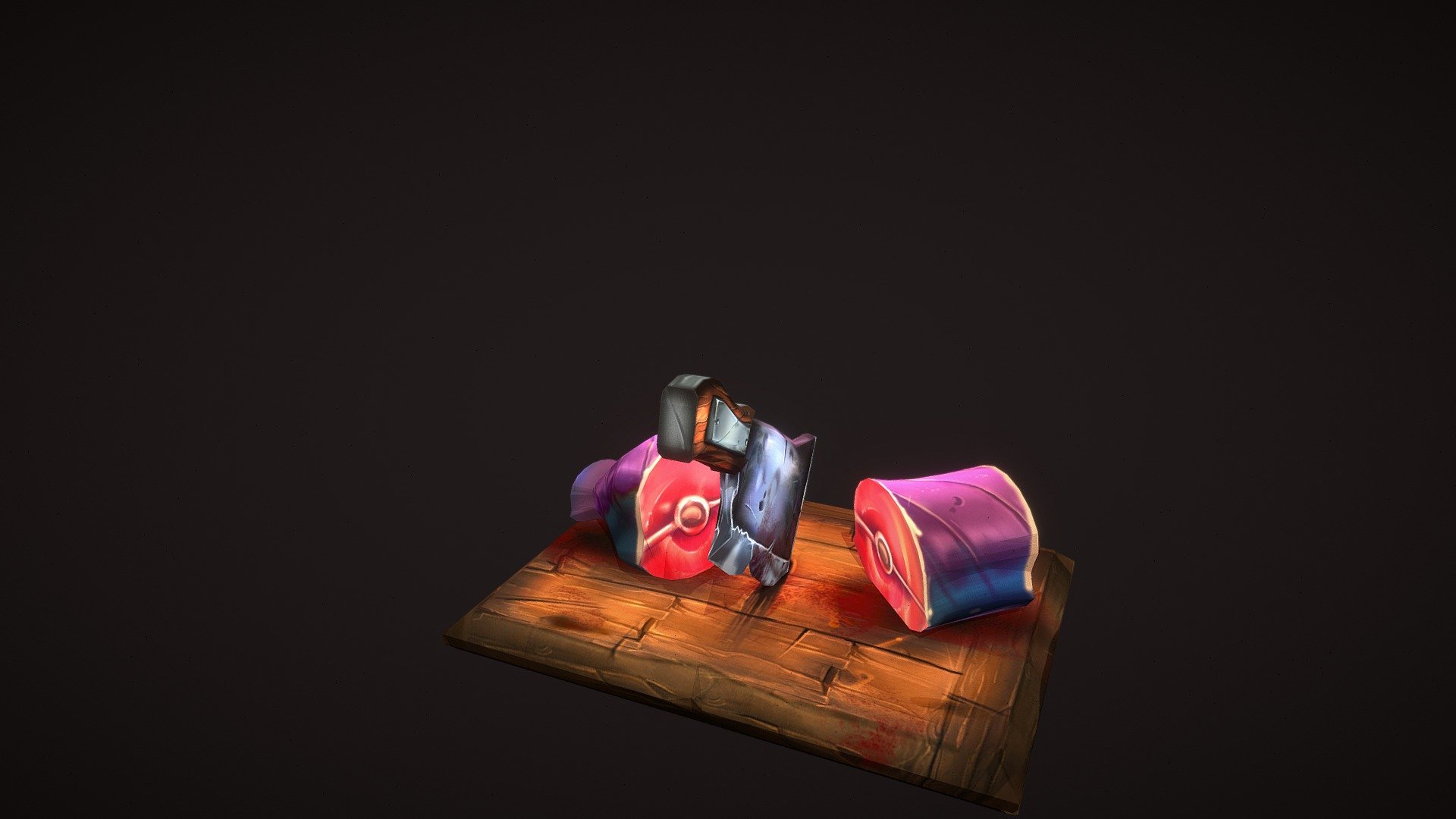 Hand paint butcher cleaver - 3D model by Igris [225a969] - Sketchfab