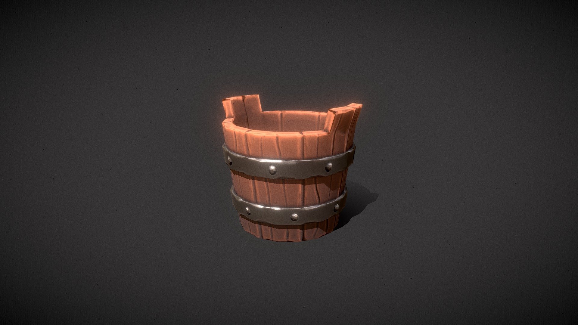 wooden bucket - stylized props - 3D model by evenaquote [2260963 ...