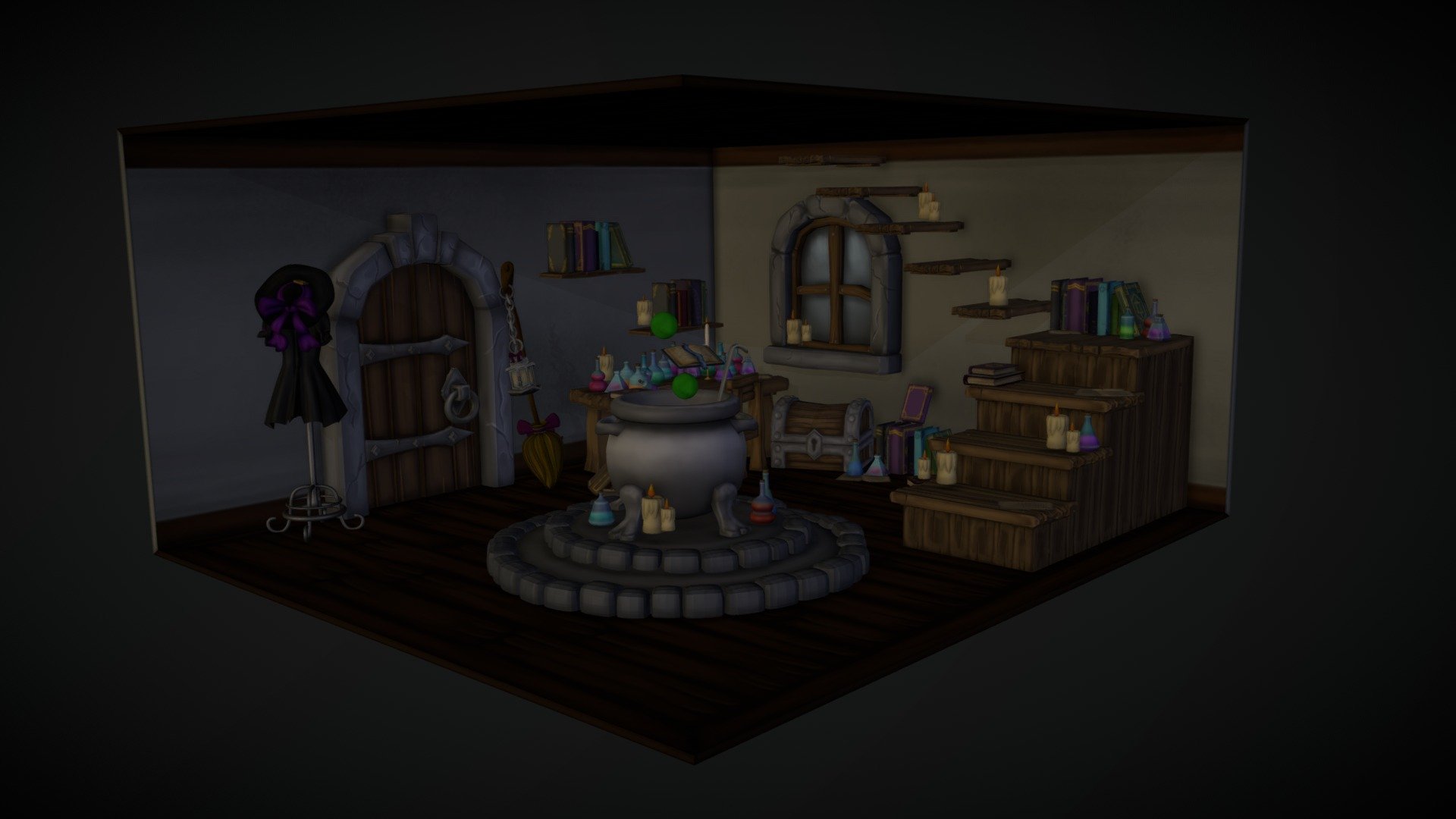 witch room - 3D model by hanameyoko (@jaike.kuhmayer) [2261023] - Sketchfab