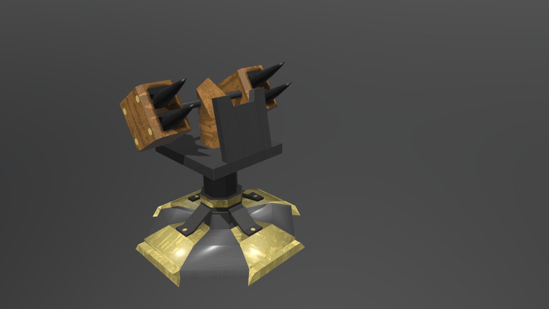 Steampunk Rocket Launcher Turret - 3D model by Todor (@GoddHoward ...