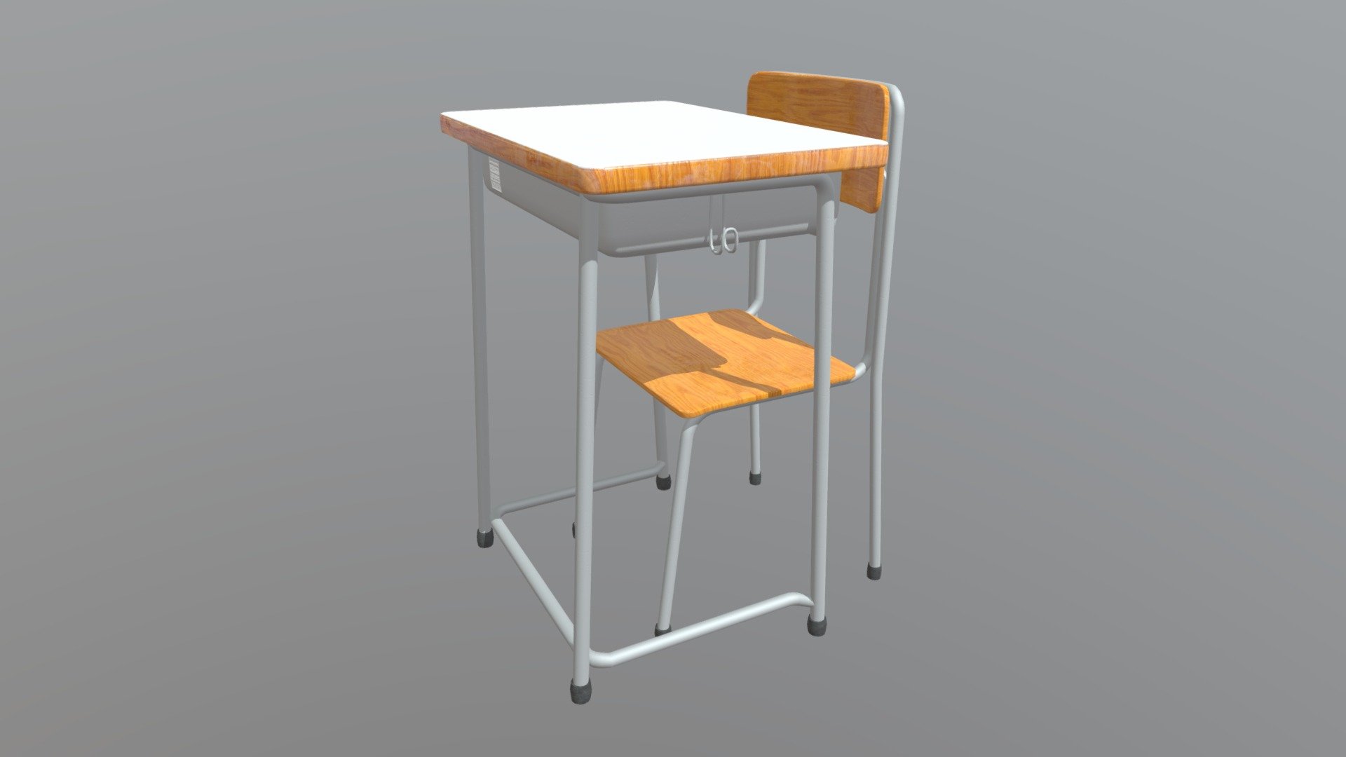 Japanese School Desk and Chair - 3D model by Sspratt [226767f] - Sketchfab