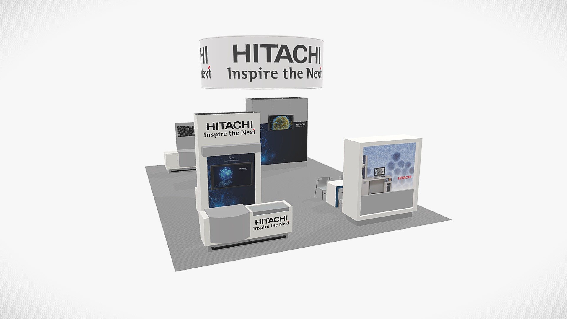 Hitachi Updated Graphics - 3D model by HatchExhibits [226a5cb] - Sketchfab