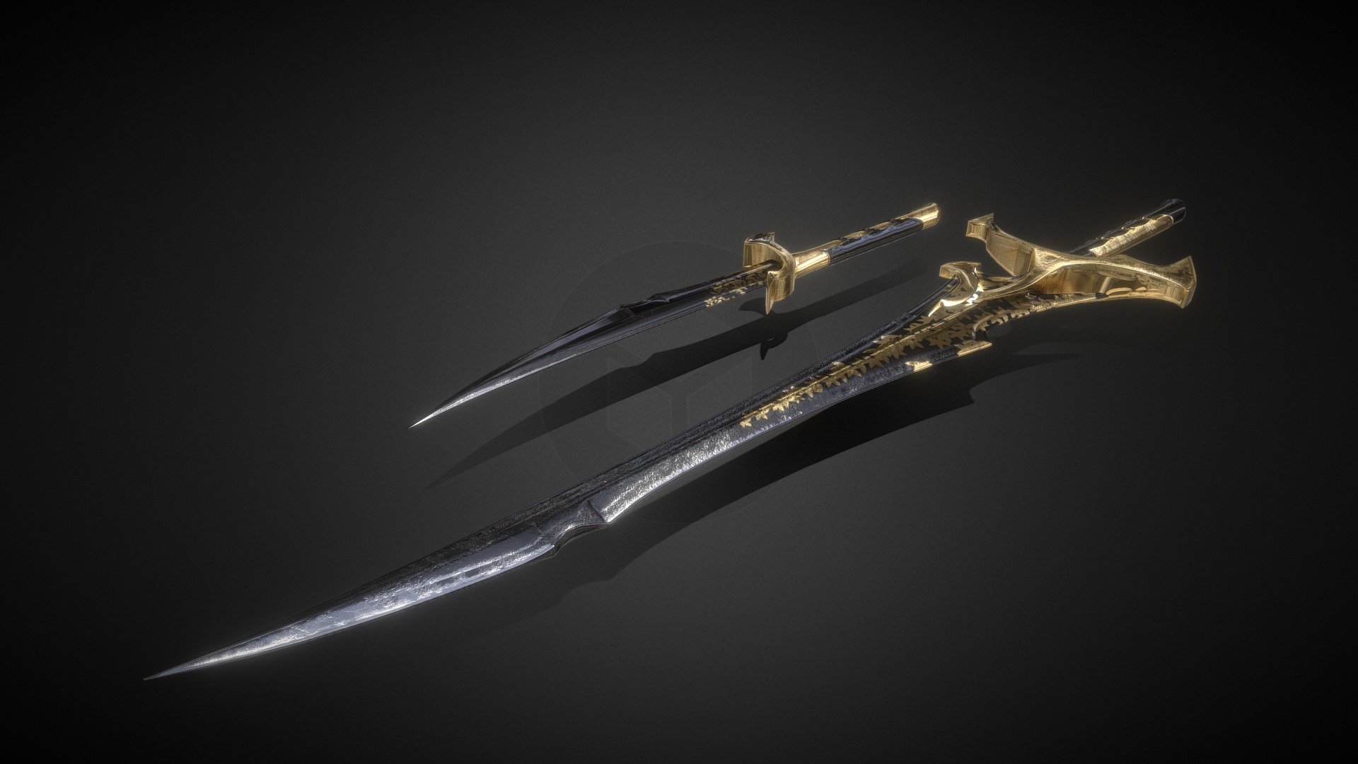 Sword and Dagger - Download Free 3D model by Rohit3DAsset [226bef9 ...