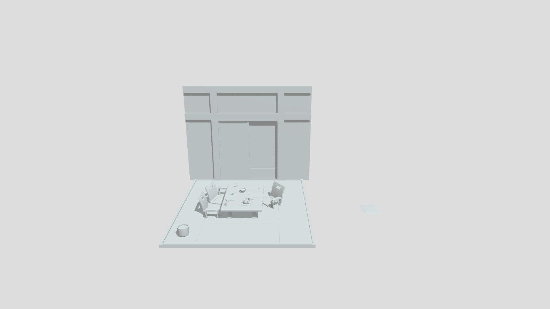 Japanese Room, Untextured - 3D model by Ryukuza [226d841] - Sketchfab
