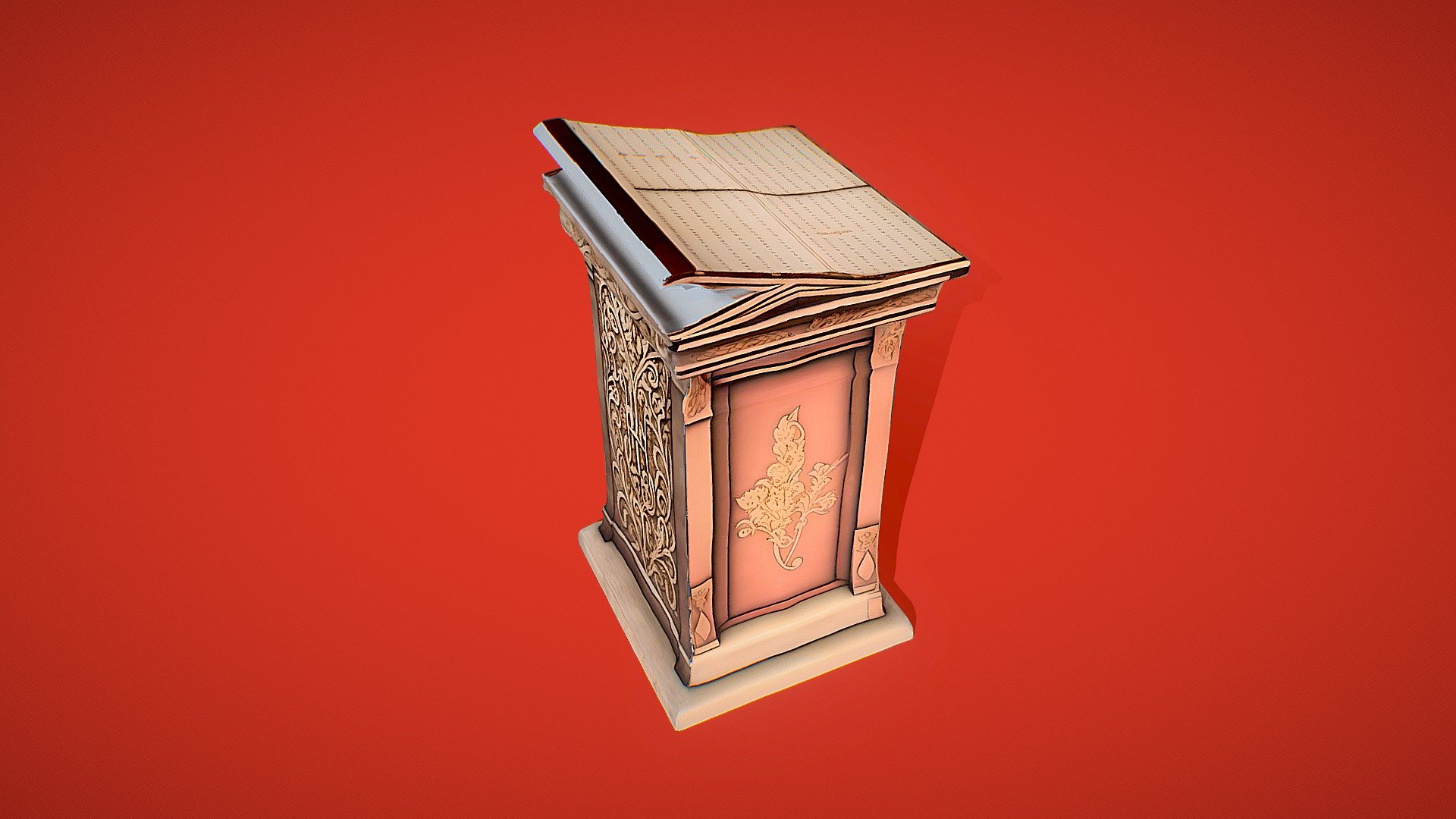 Medieval Lectern - Download Free 3D model by Verticle [226f106] - Sketchfab