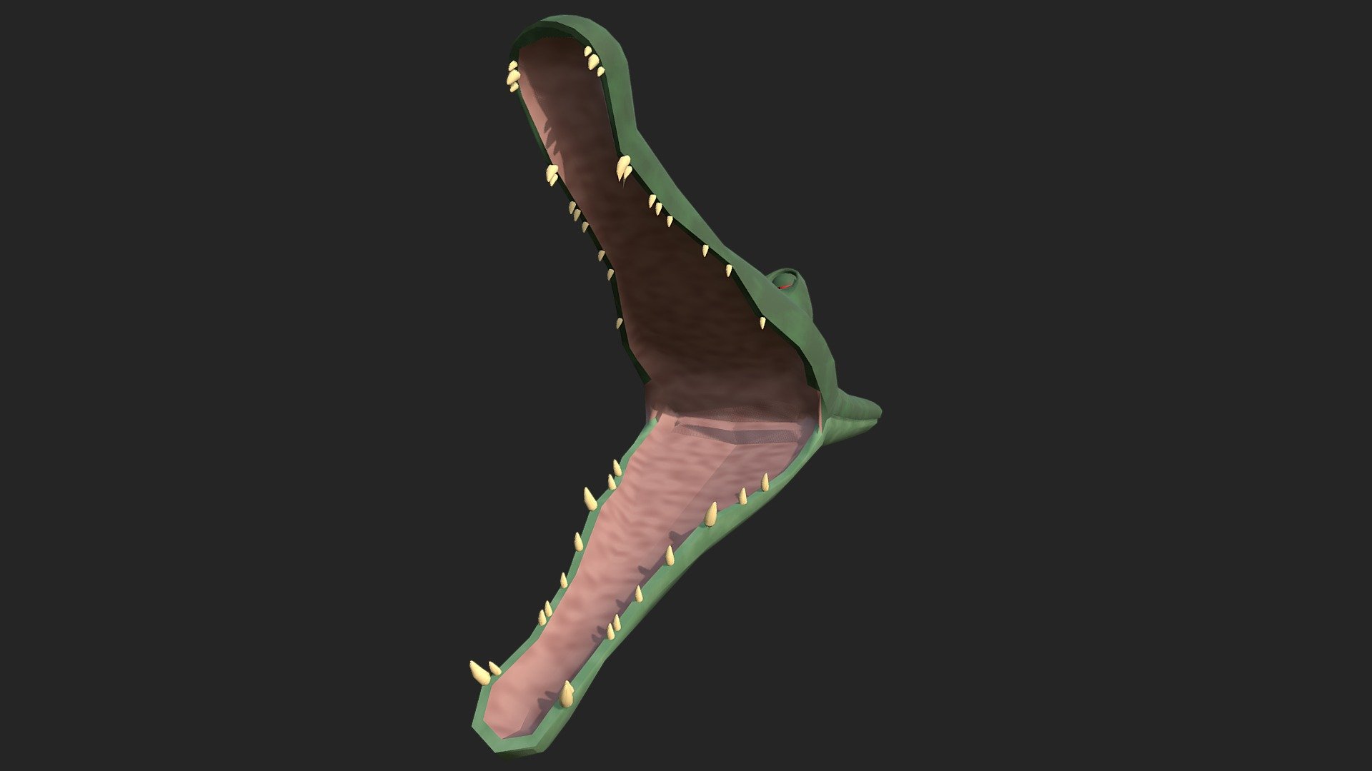 Low Poly Crocodile - Bite - 3D model by Morgan Acosta (@MorganAcosta ...