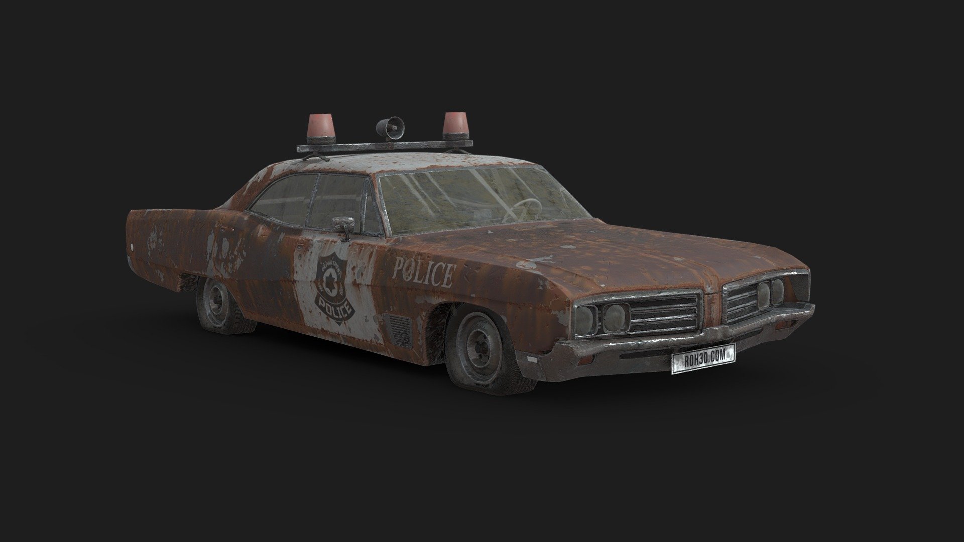 Abandoned Car - Buick Wildcat Police Car - Buy Royalty Free 3D model by ...