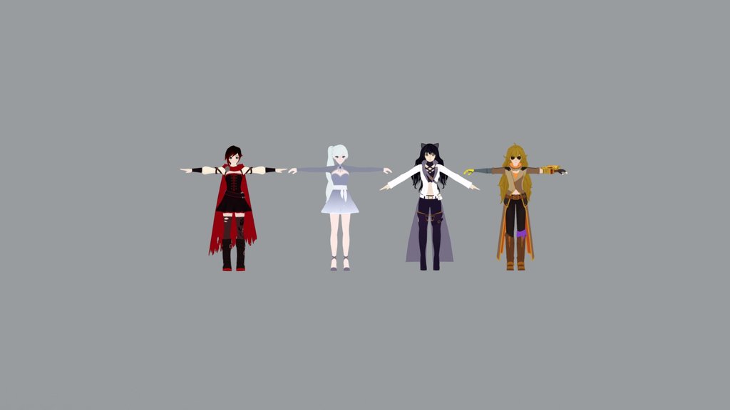 RWBY - A 3D model collection by tebuu - Sketchfab