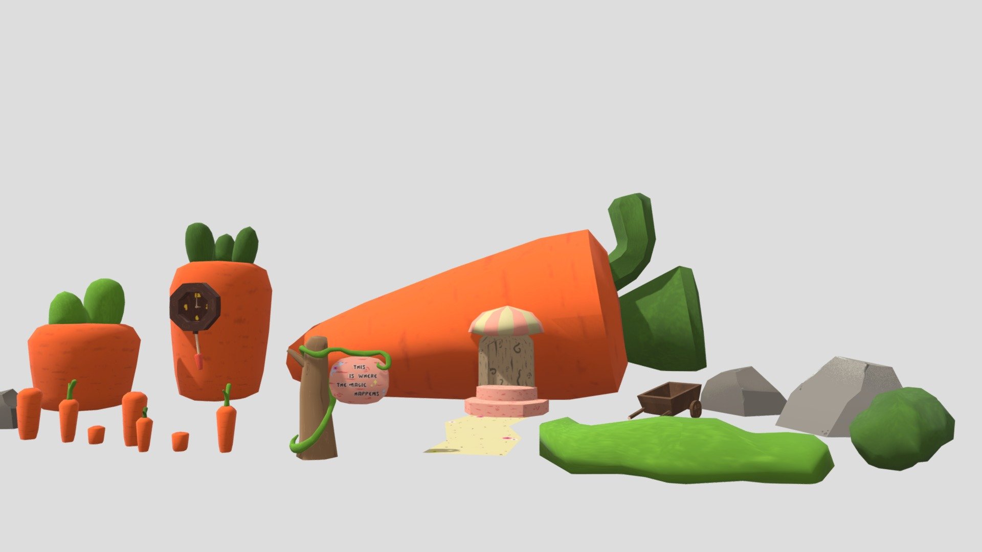 Carrot House - 3D model by cusehwan [228619d] - Sketchfab