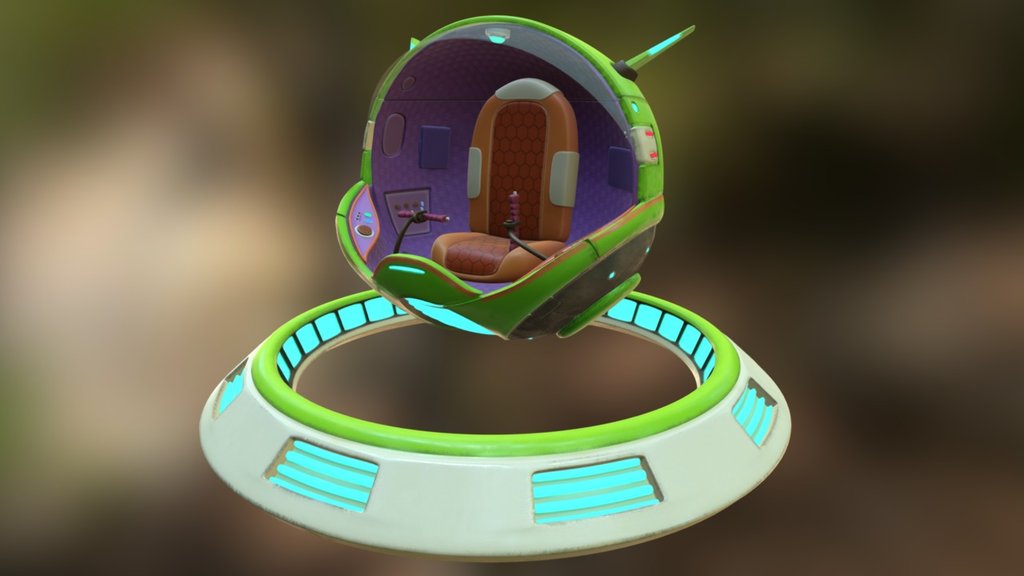 Cartoon Spaceship - 3D model by MixaNik [228bc54] - Sketchfab