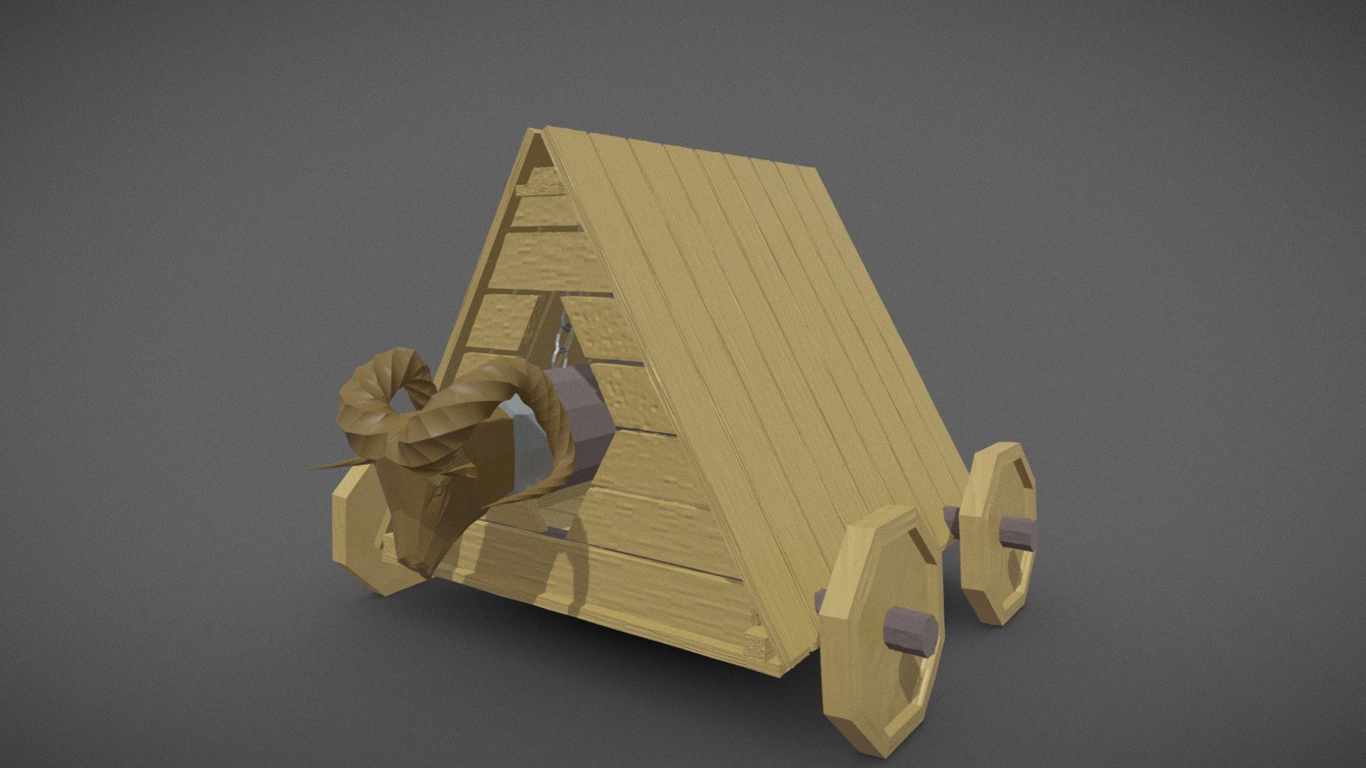 Wooden ram. - Download Free 3D model by Lary (@larycim) [228ce6a ...