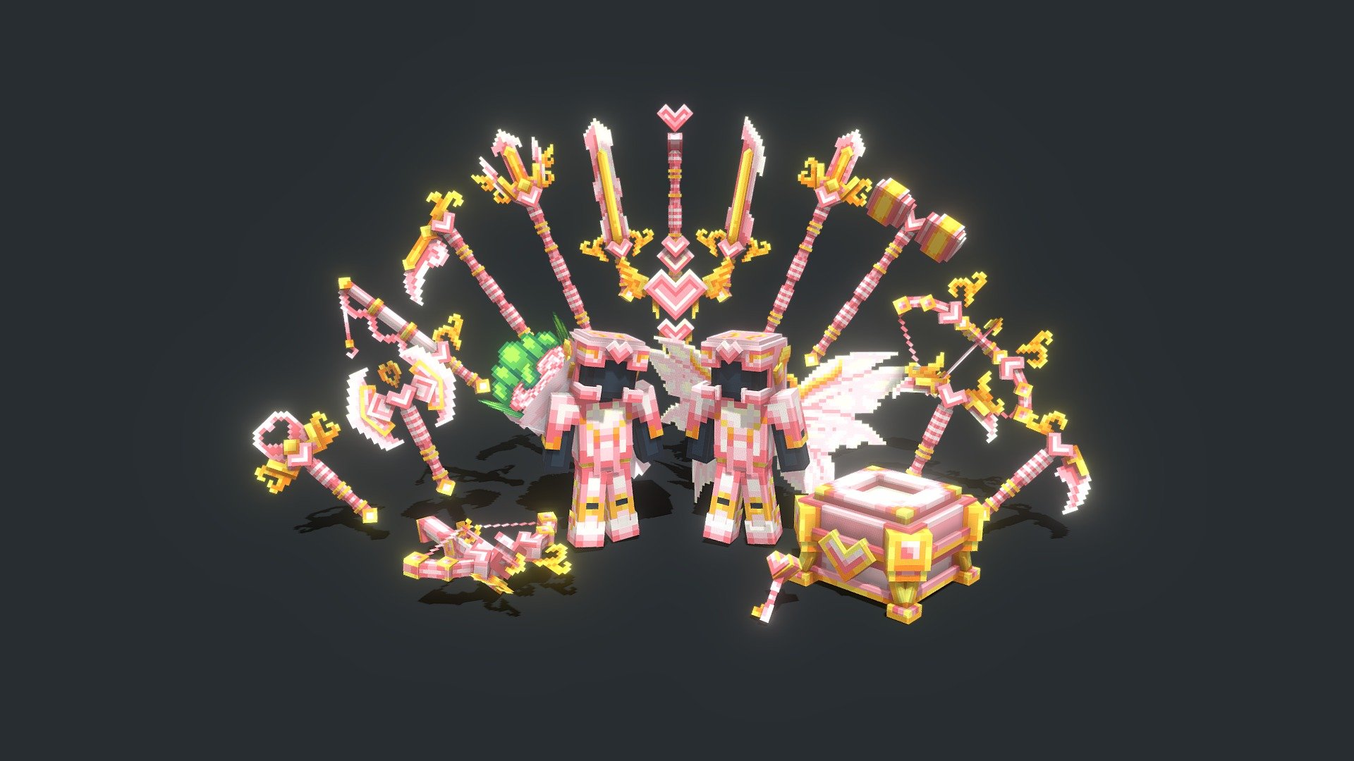 Valentine 2024 Weapons & Tools Set - 3D model by Polygony (@polygonymc ...
