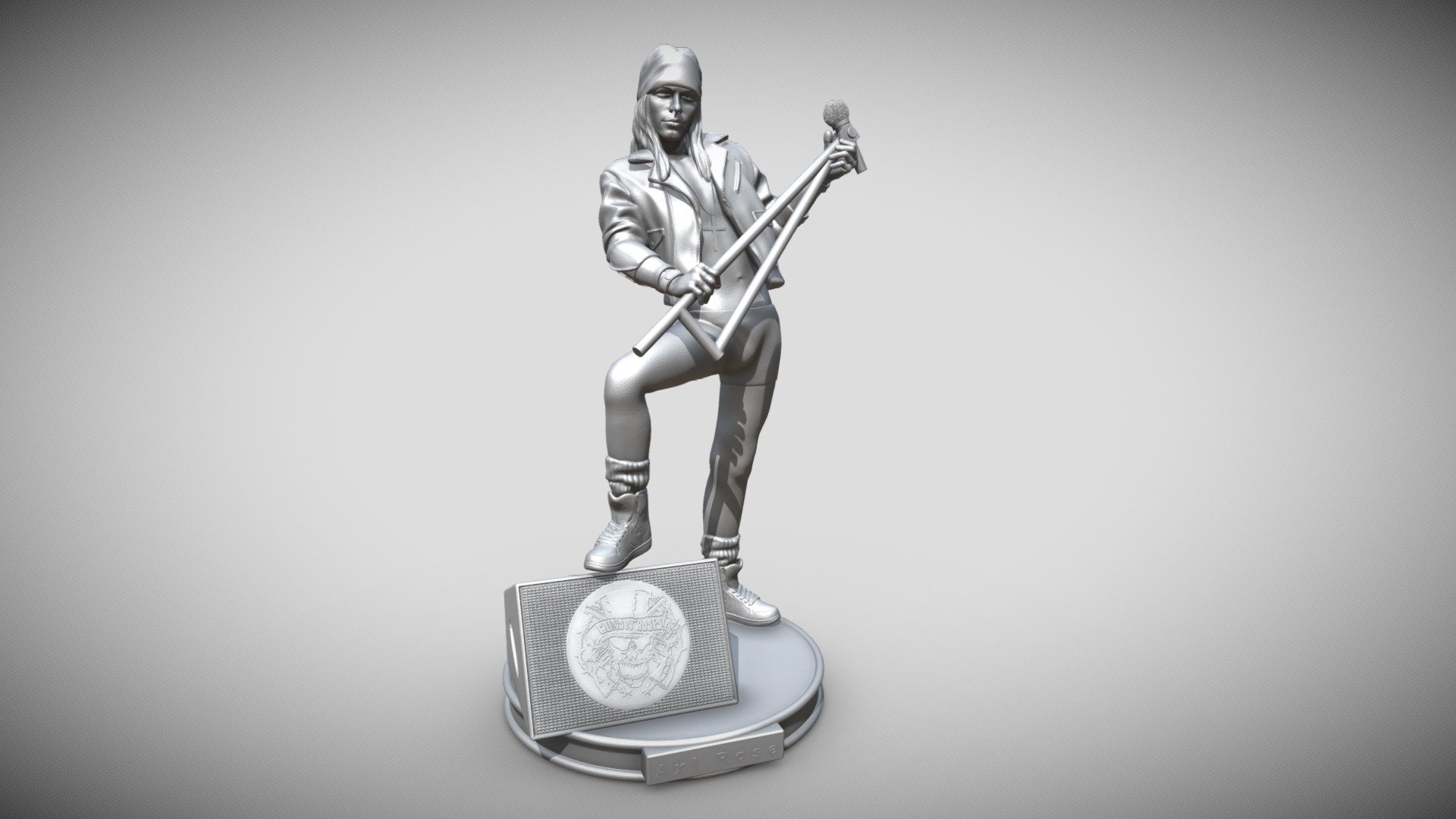 Axl Rose GNR - 3d printing - Buy Royalty Free 3D model by ronnie_yonk ...