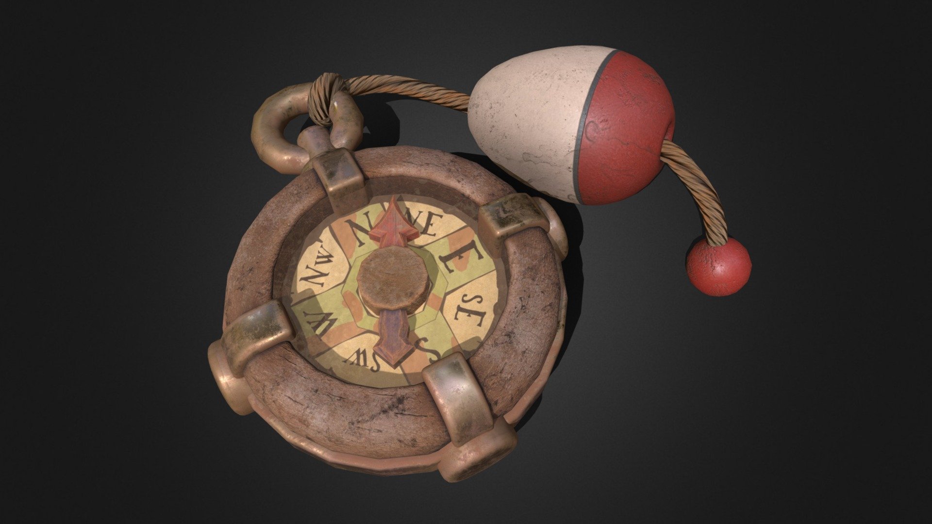 Stylized Bobber Compass - 3D model by Art-Teeves [2291445] - Sketchfab
