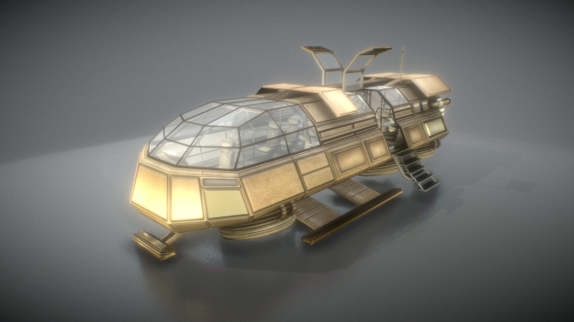 Futuristic Transport Shuttle Animated - Download Free 3D model by ...