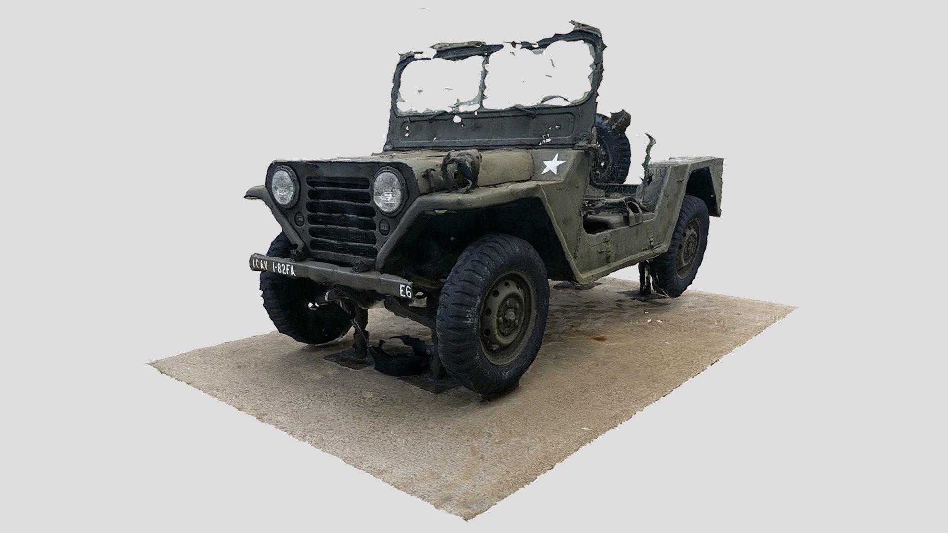 M151A1 MUTT TRUCK "JEEP" [3D phot scan] - Download Free 3D model by ...