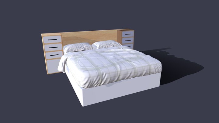 Queen-bed 3D models - Sketchfab