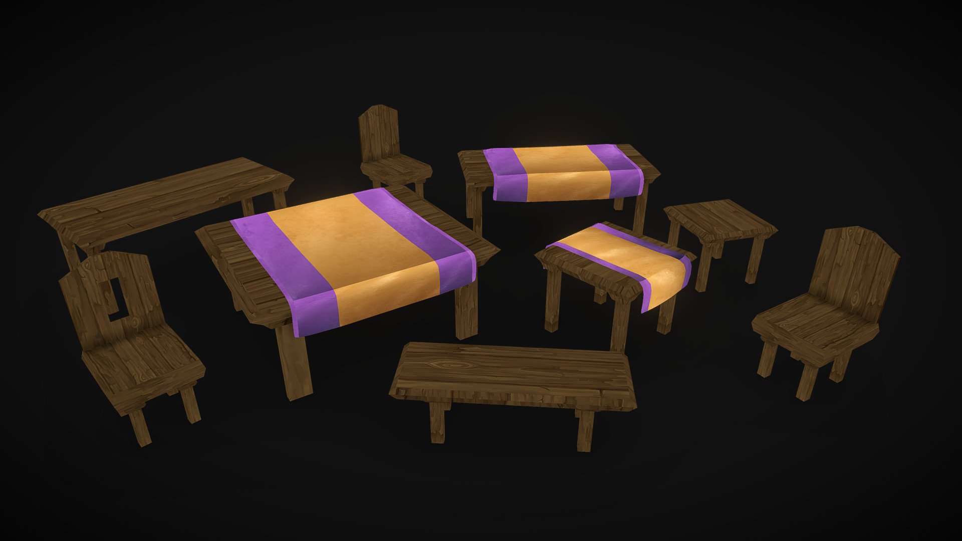 Royal Tables - 3D model by Hatty (@Hatty53) [2296577] - Sketchfab