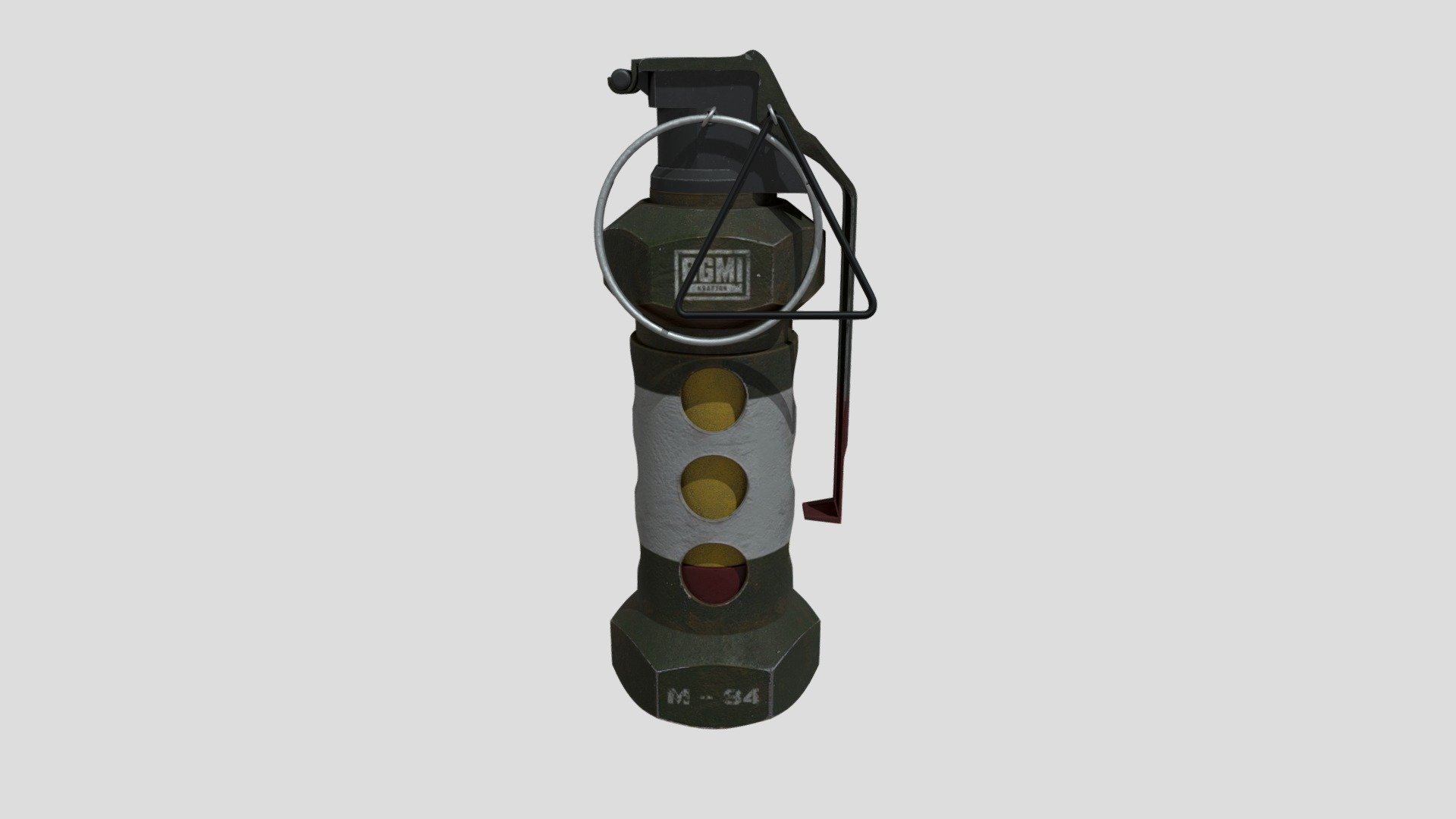 M-84 Stun Grenade - 3D Model - 3D model by Ankur Sarkar (@ankursarkar) [2298678] - Sketchfab