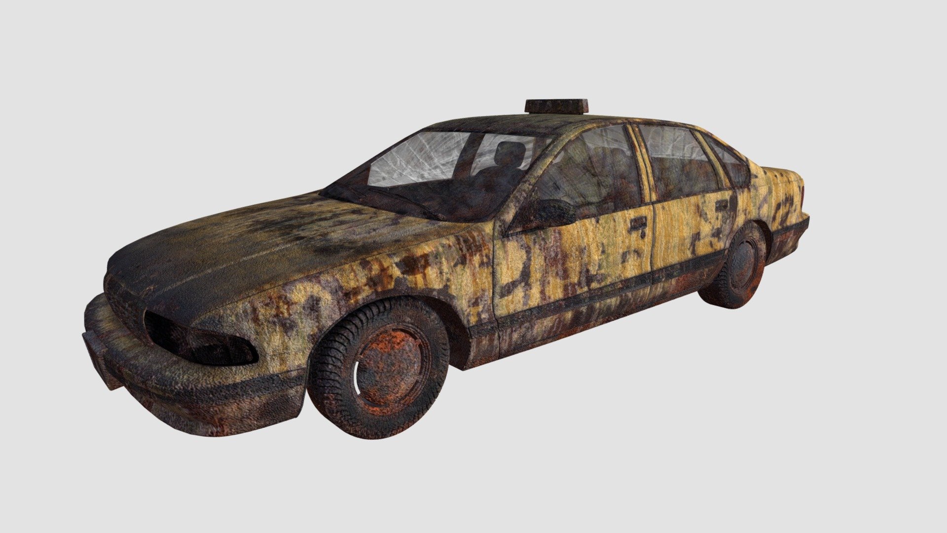 destroyed car - Buy Royalty Free 3D model by Evermotion [2299409 ...