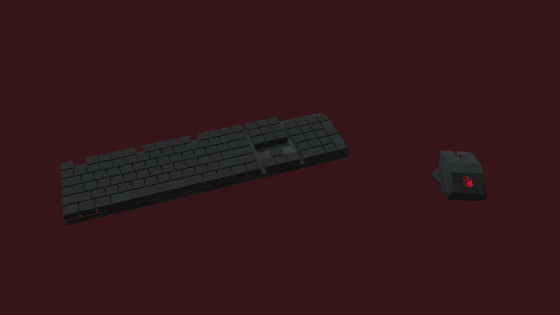[Minecrat] Keyboard & Mouse - 3D model by PianolD [229a603] - Sketchfab