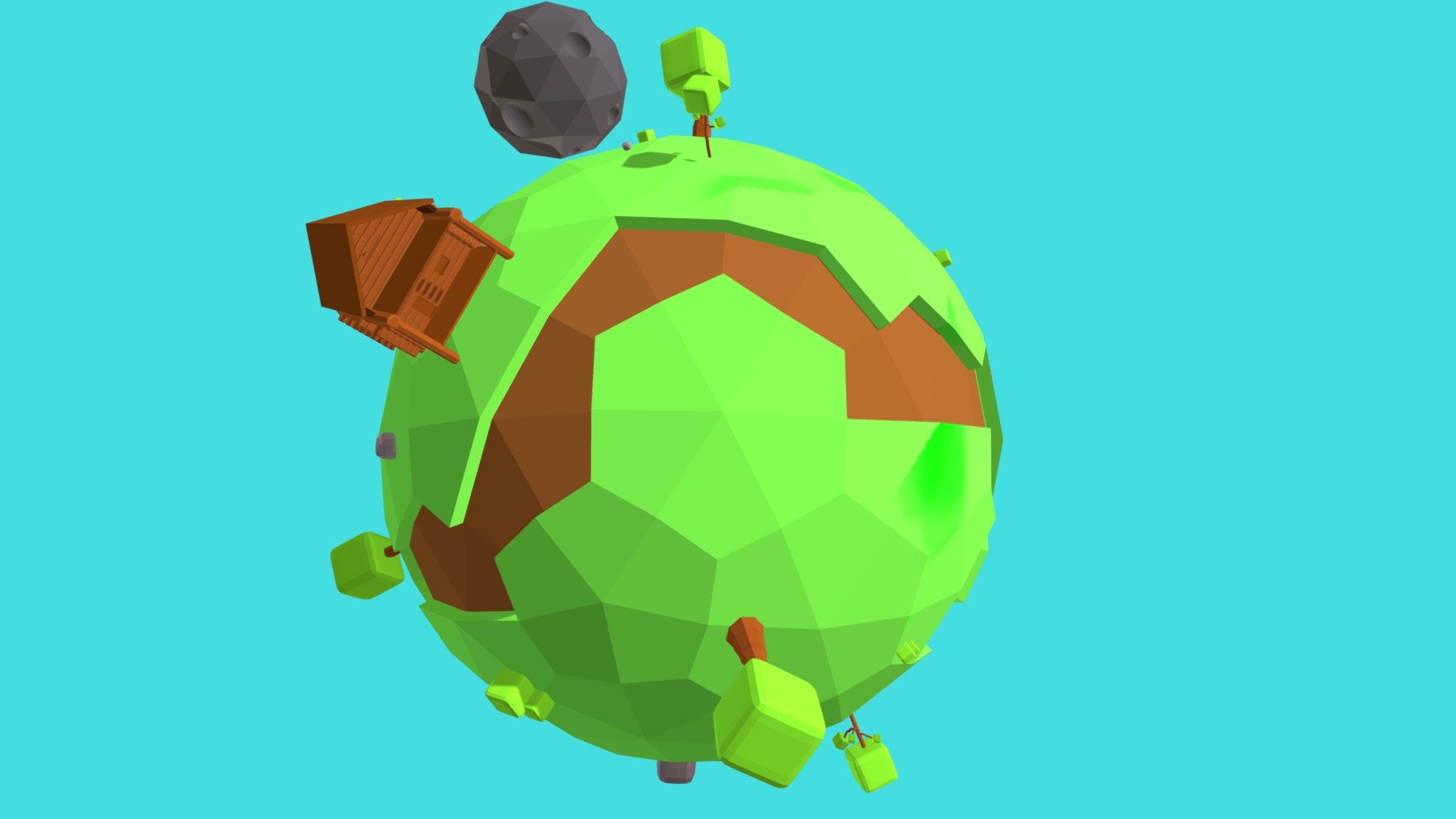 Low Poly Planet - Download Free 3D model by ToxNerk [229a611] - Sketchfab