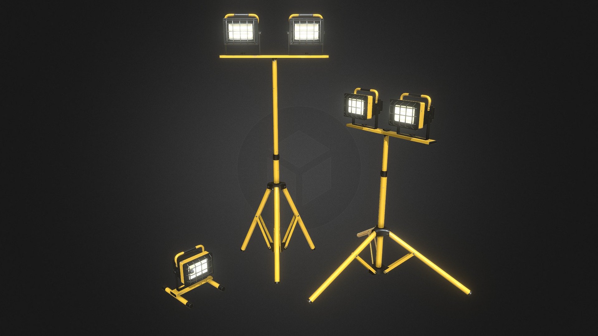 Industrial Worklights - 3D model by the7isbest [229b1ac] - Sketchfab