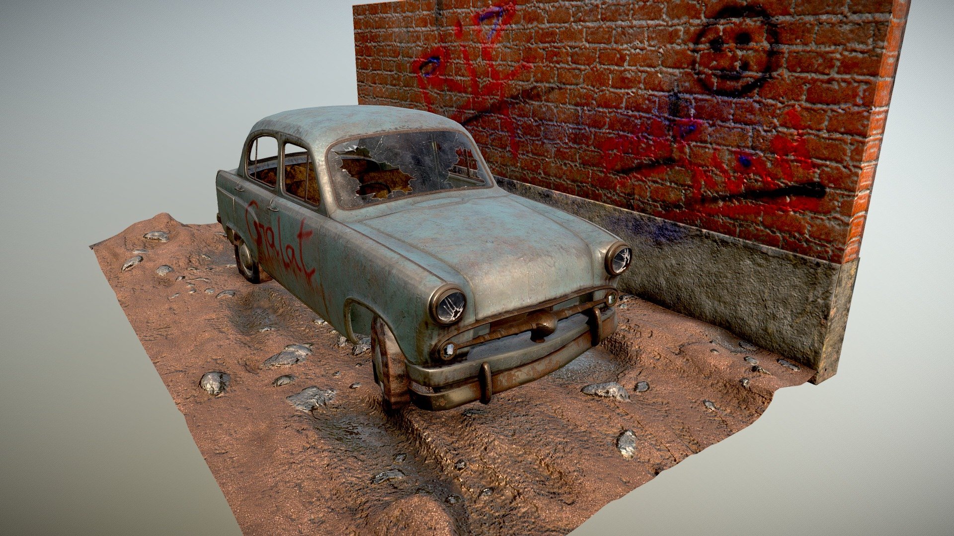 Abandoned Car - Buy Royalty Free 3D model by Mxo_Studio (@armanmxo ...