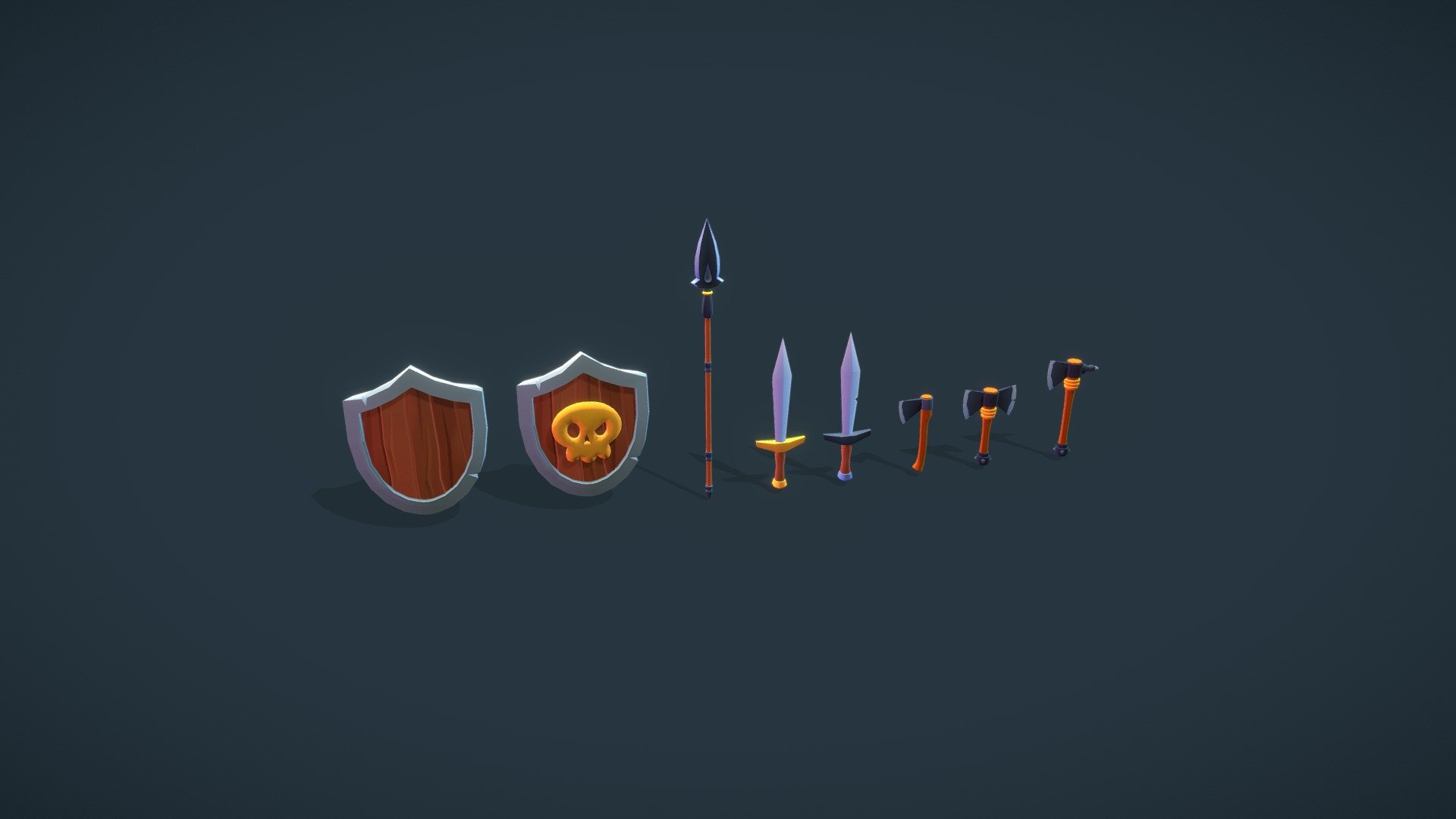 Dungeon Weapons Pack - Game ready - Buy Royalty Free 3D model by Guru ...
