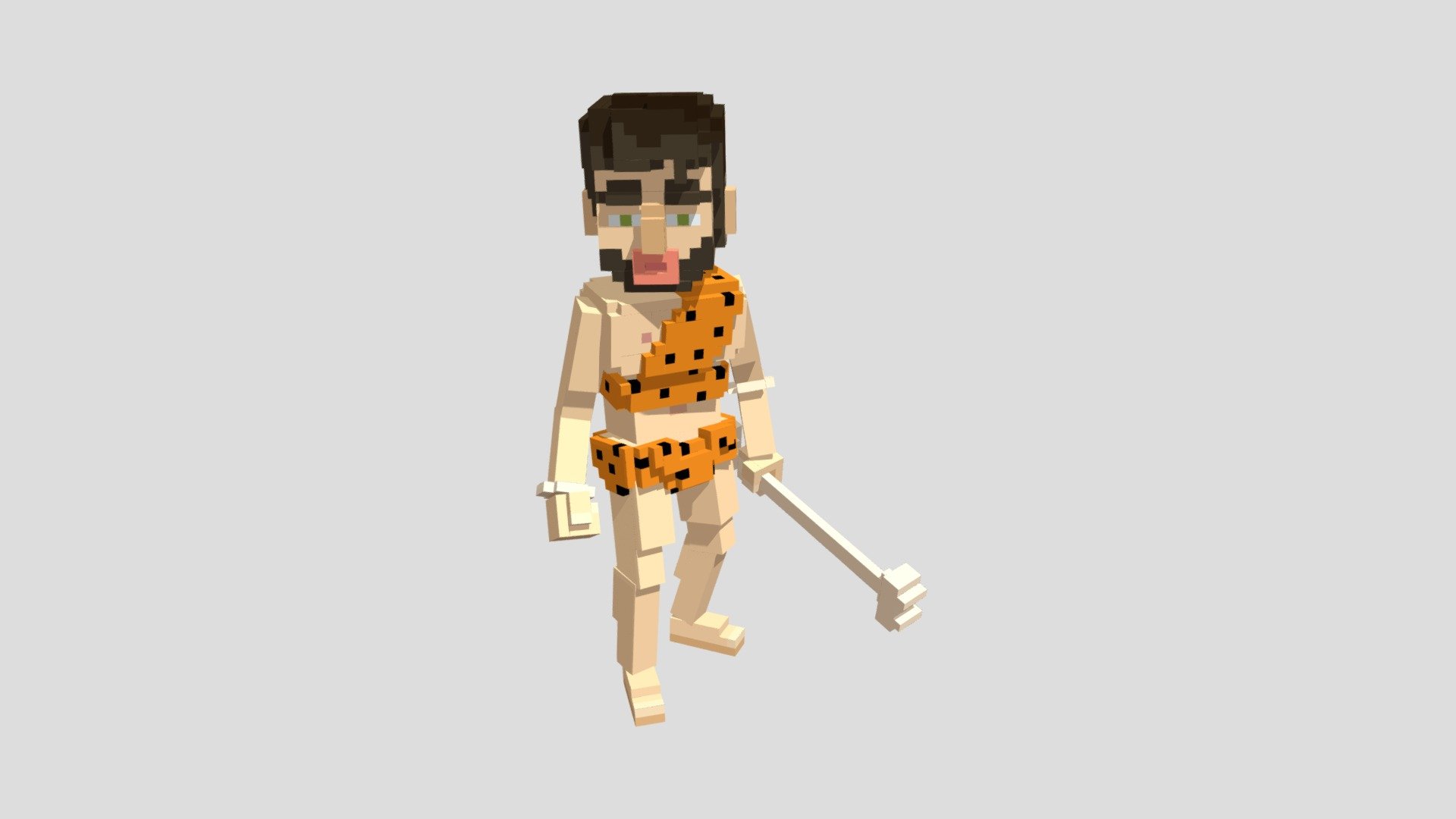 Caveman Voxel - 3D model by Lorenzo.Alberti [22a08ab] - Sketchfab