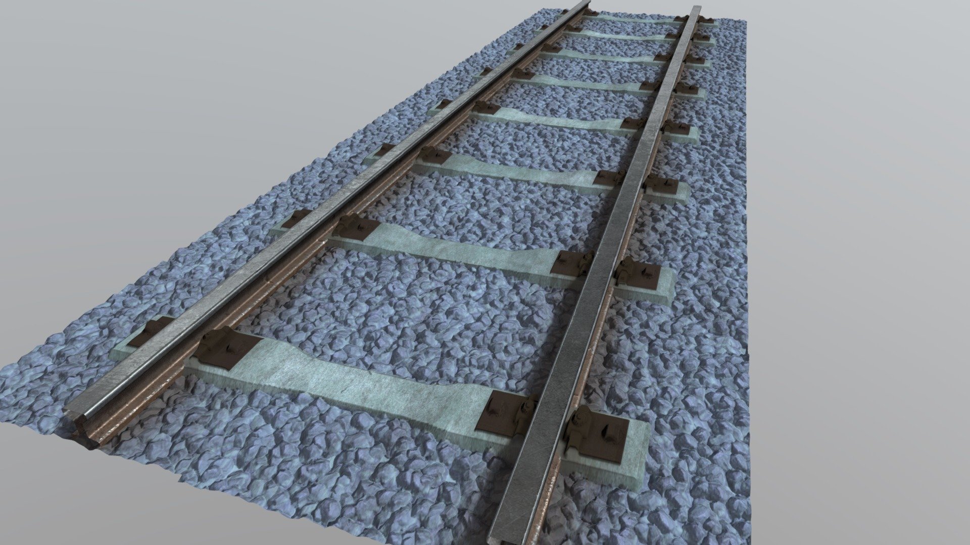 Track ballast with railroad ties PBR material - 3D model by fervinas [22a1276] - Sketchfab