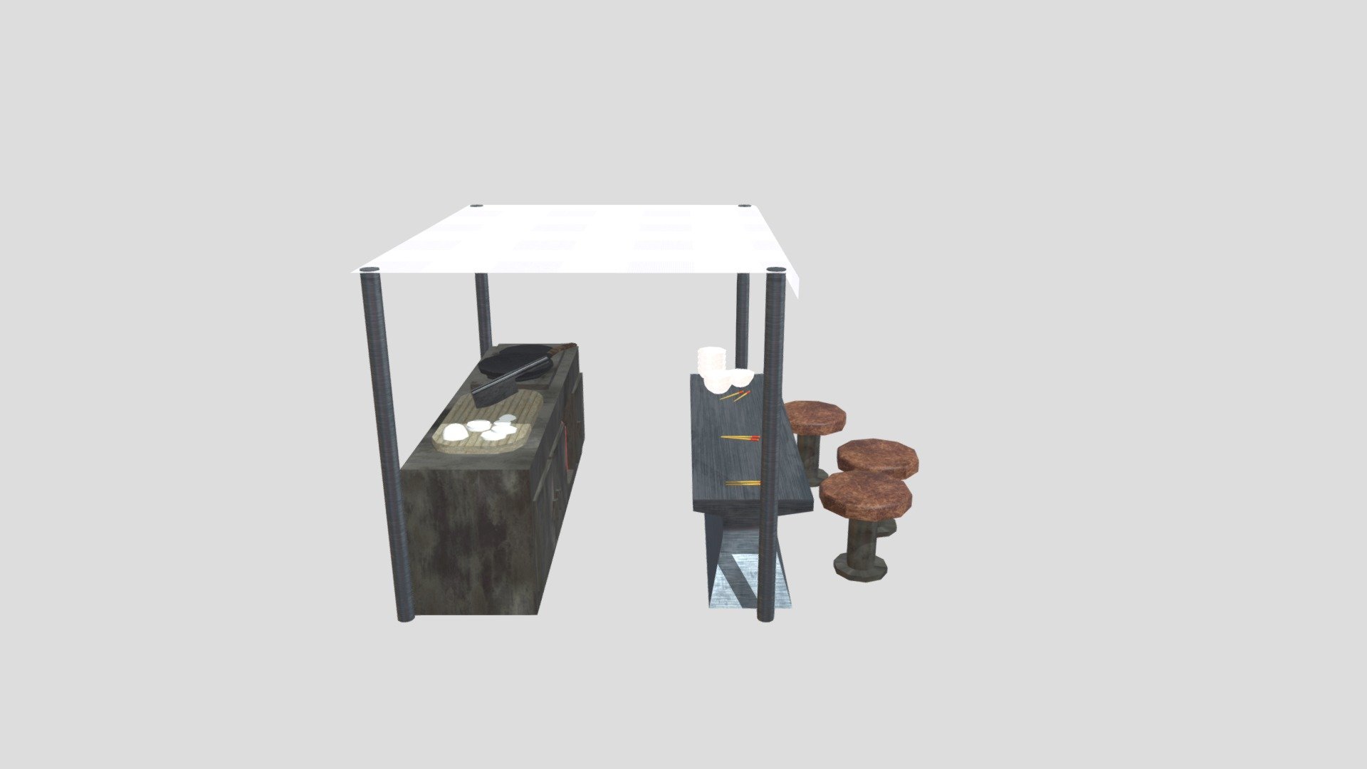 Food Stand Export - 3D model by SpadeBerserker [22a38b8] - Sketchfab