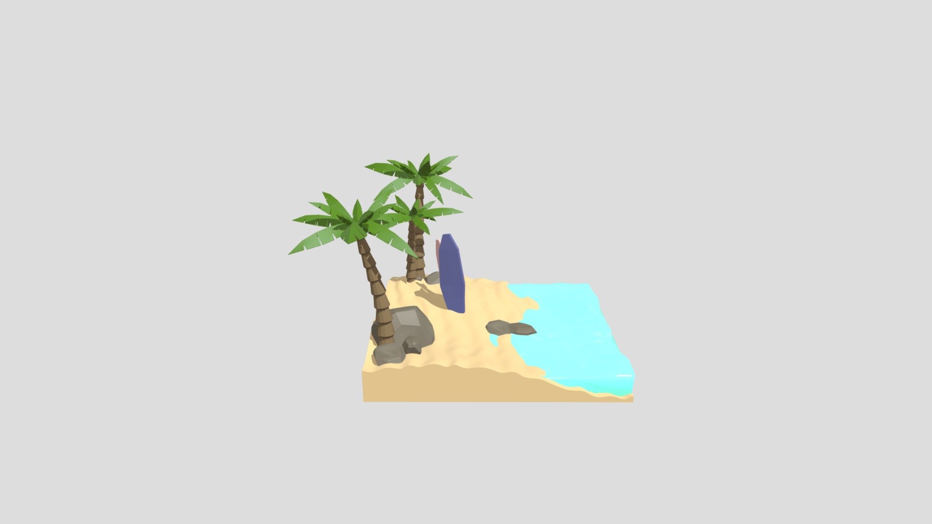 Beach - 3D model by yashviupadhyaya [22a51e1] - Sketchfab