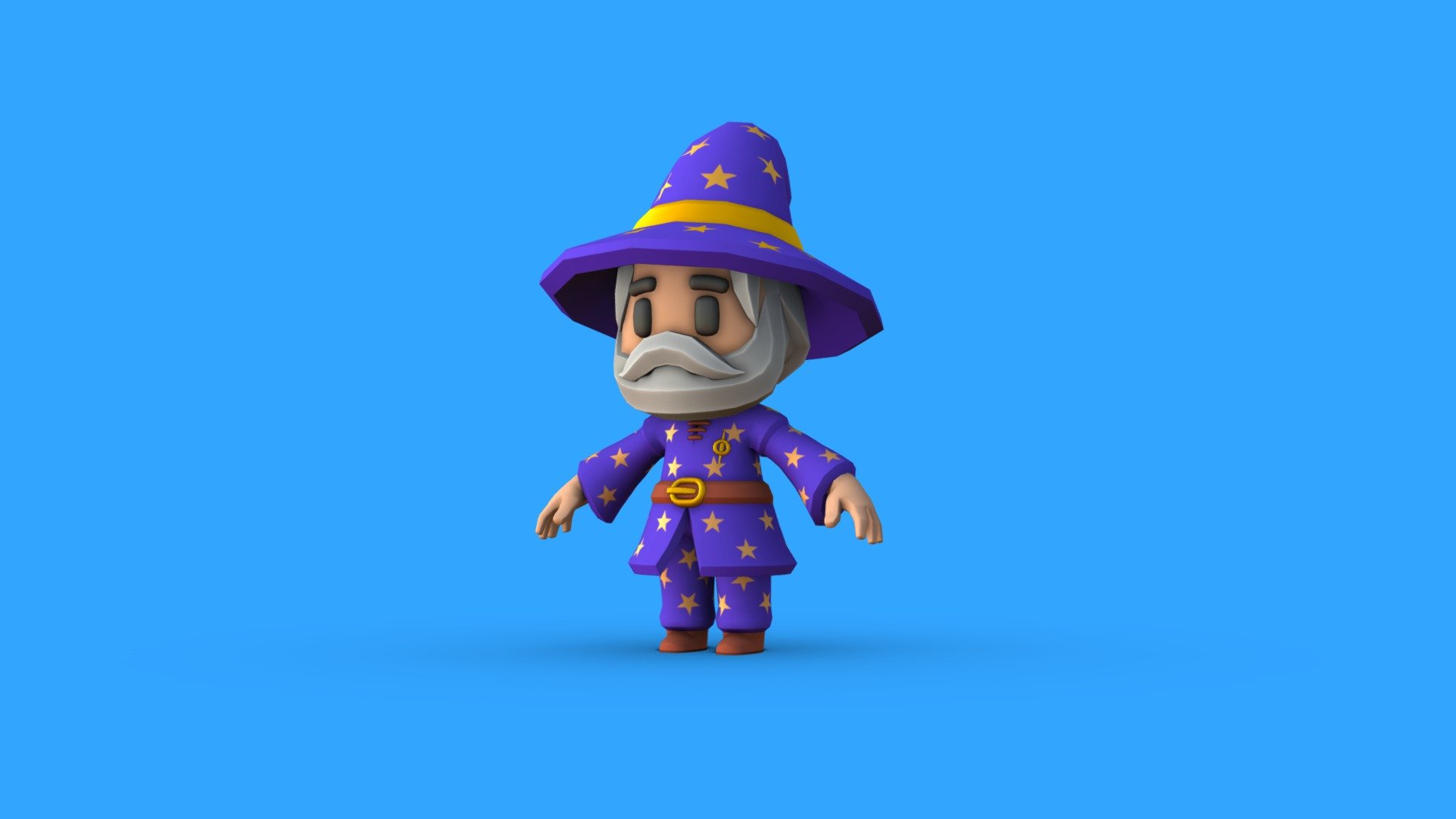Hyper Casual Cartoon Character Sorcerer - Buy Royalty Free 3D model by 3DGameObjects [22a87af ...