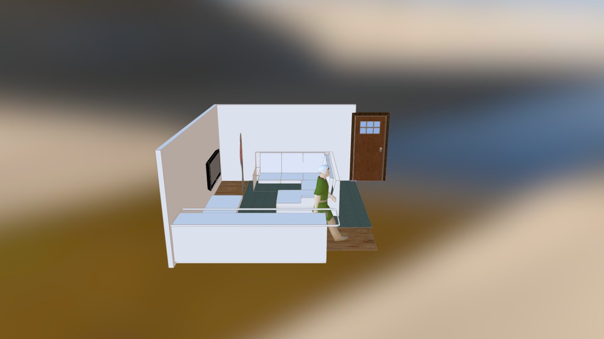 Living room - 3D model by JasonMonsorno [22abd6b] - Sketchfab