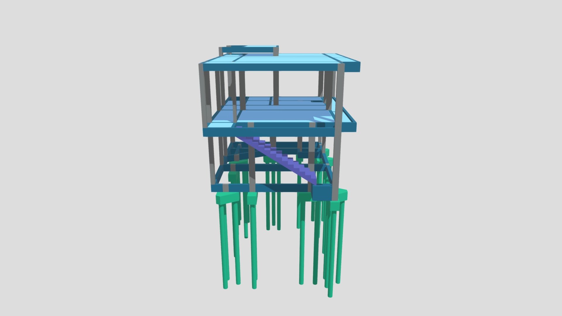 3D Estrutural Quadra 3Q Lote 17 Xangri-lá/RS - 3D model by Base Real ...