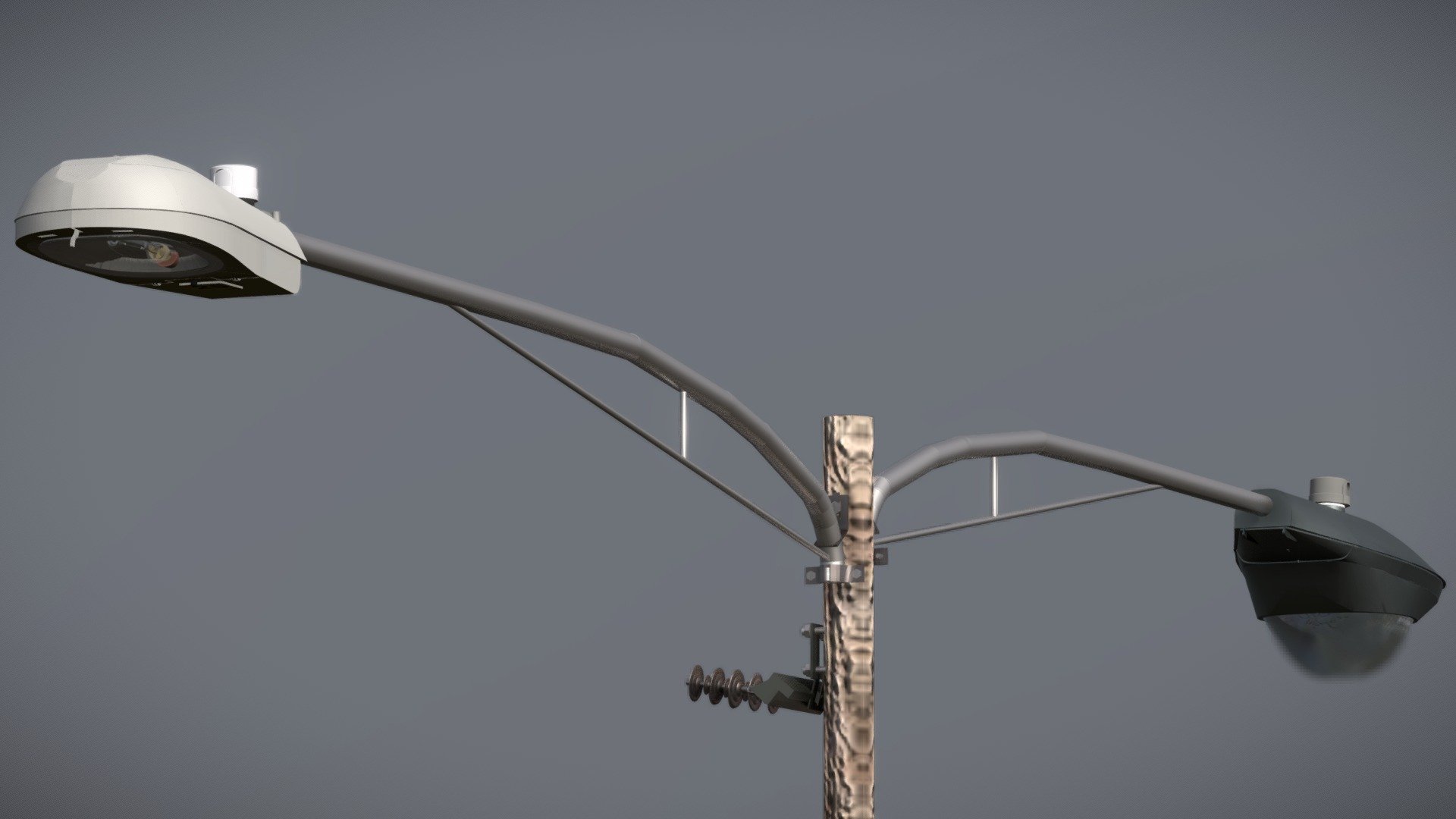 Dual Wood Pole Streetlight - Download Free 3D model by Mercuri-sodyum ...