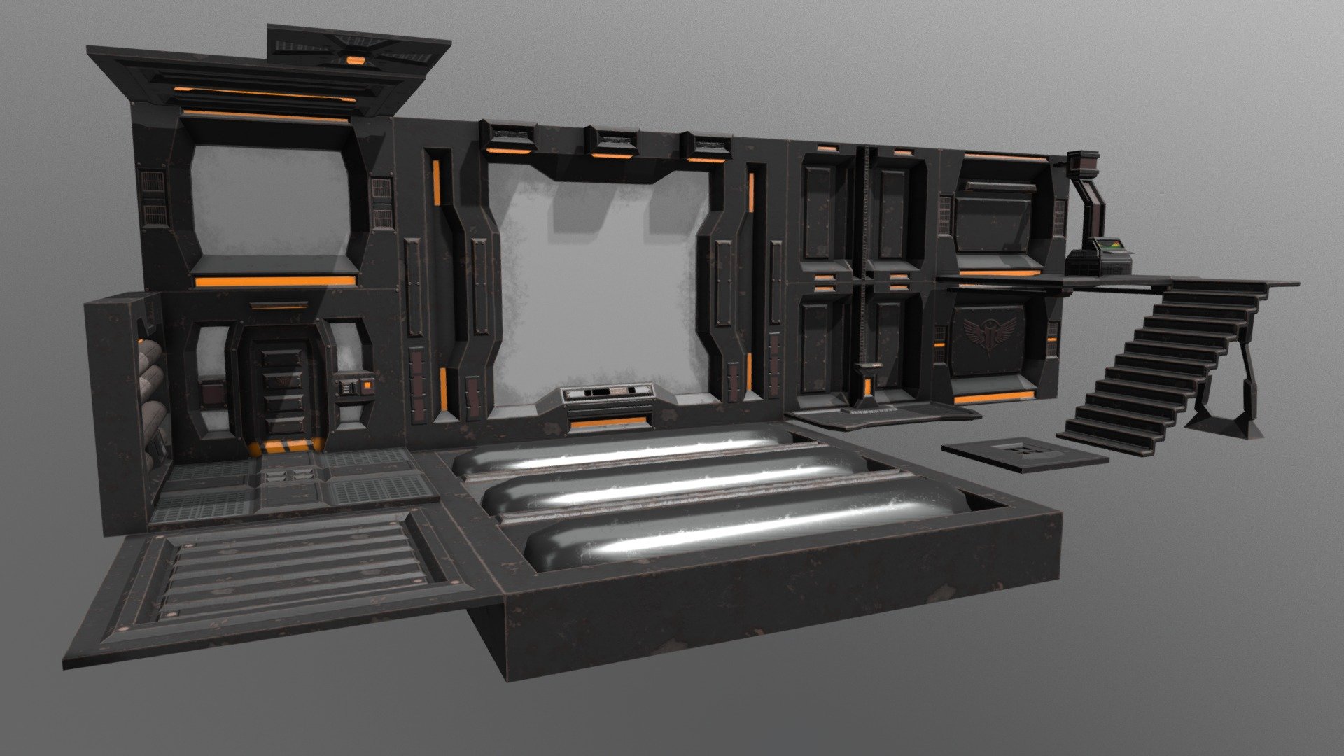 Space Station Elements - 3D model by Niko (@nikosstuff) [22b1d16 ...