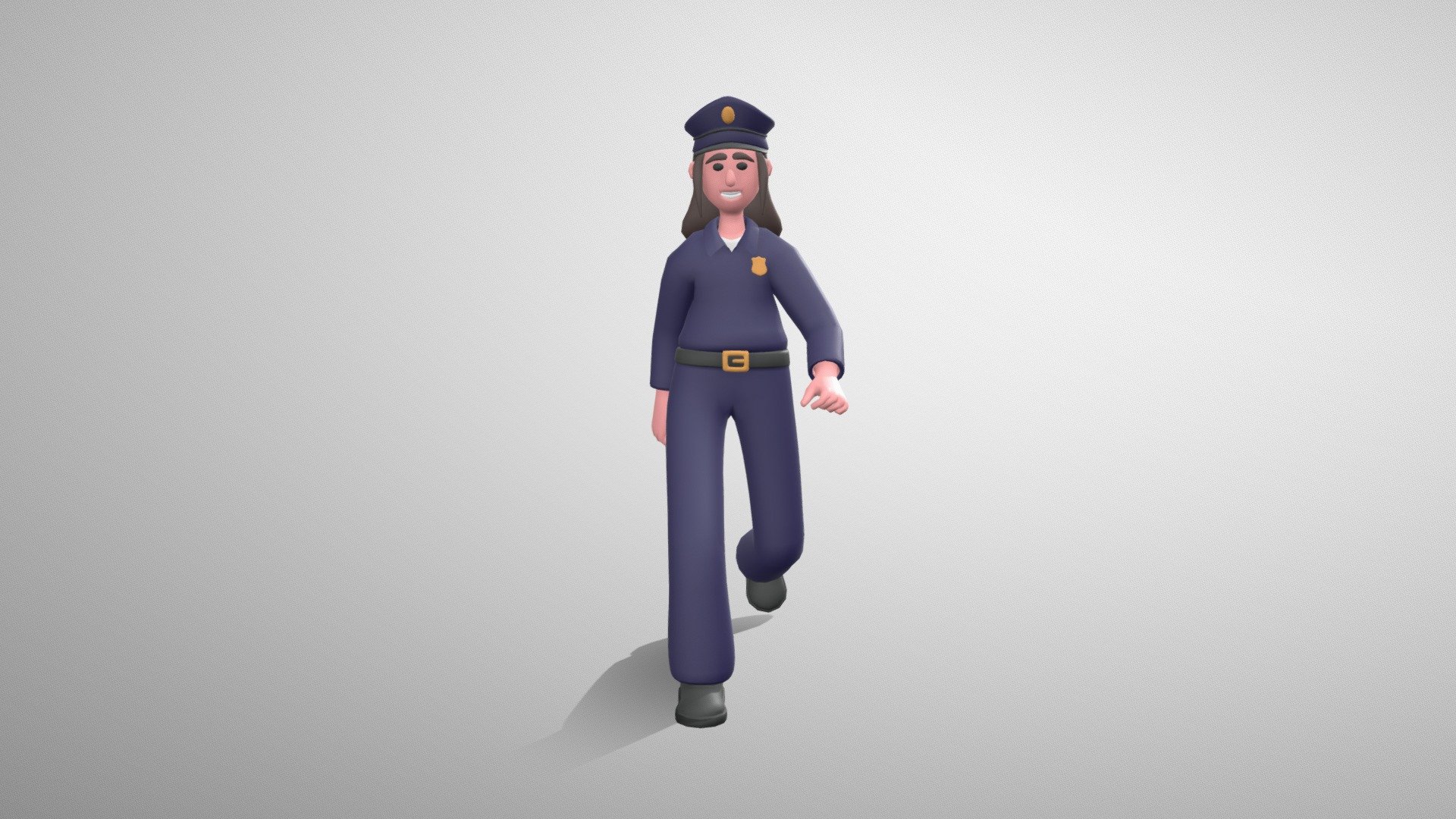 Stylized Girl Police - Mixamo Rigged Character - Buy Royalty Free 3D ...