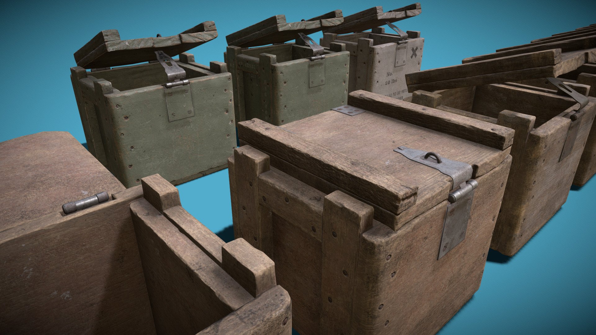Vintage Wooden Crates Type F - Buy Royalty Free 3D model by Mad_Lobster ...