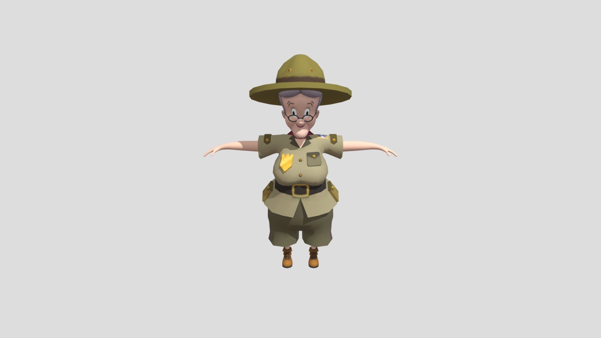 Boyscout Leader Granny - Download Free 3D model by I'm a Looney Tunes ...