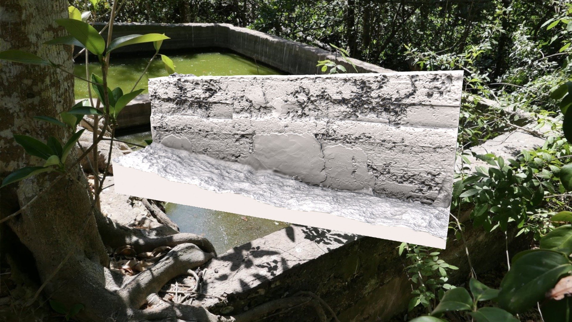 Sandfly Key Cistern Wall with Inscriptions - 3D model by University of ...