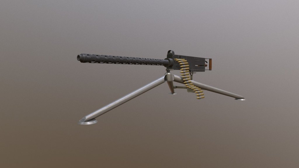 50 Cal Machine Gun - 3D model by Ashley Culbertson (@SniperGirl85 ...