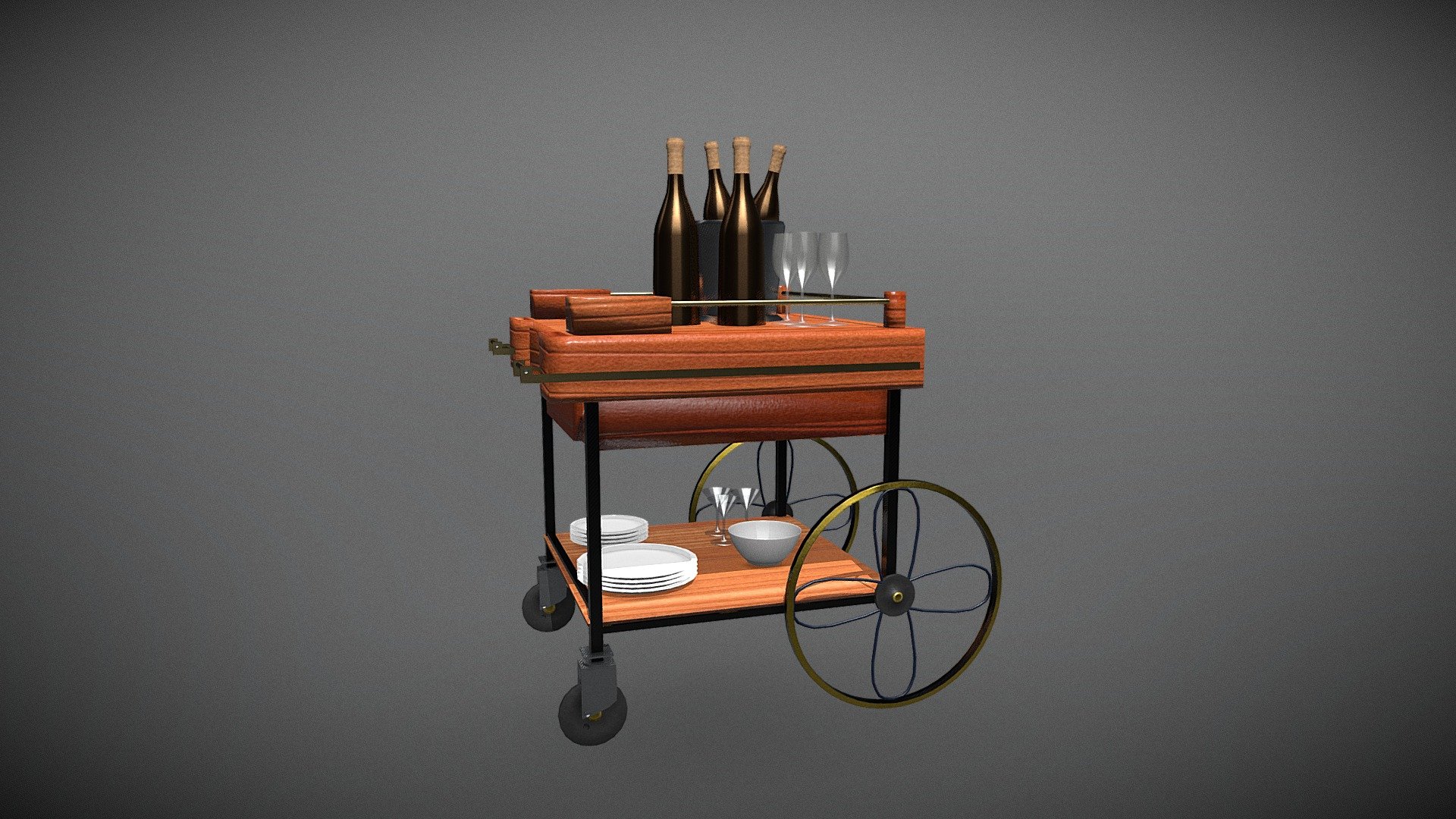 Brewery Cart 3D Model - 3D model by Sri_venkatesh [22be9ce] - Sketchfab