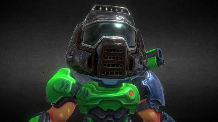 Doomguy 3D models - Sketchfab
