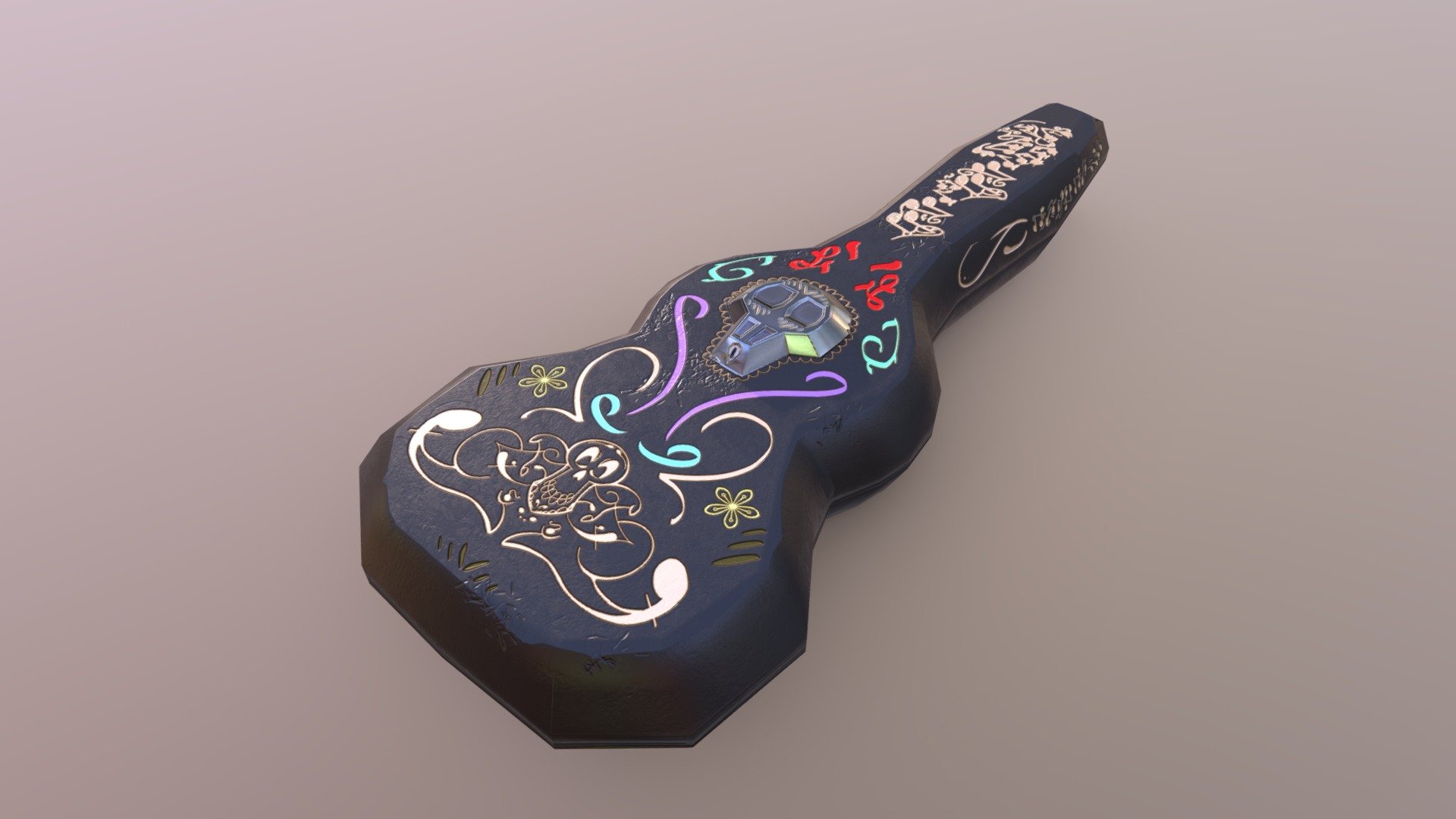 Day of the Dead Guitar Case - 3D model by Maxwell Walton ...
