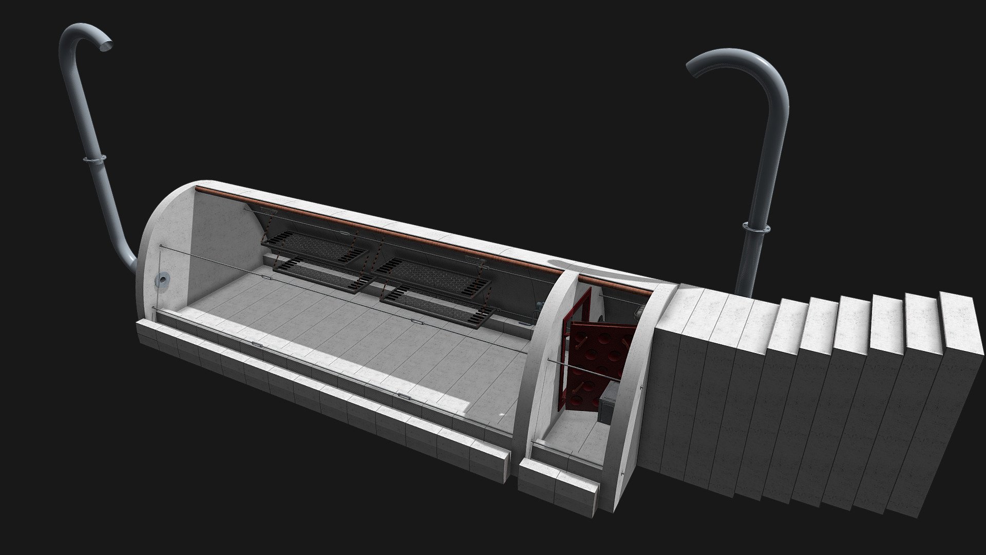 FB-3-M2/F2 (Bunker) Version 2.1 - 3D model by www.untergrund ...